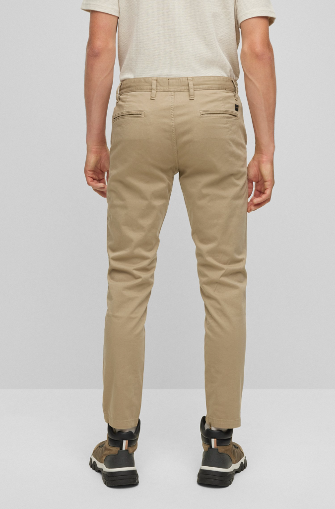 Pantalón chino Hugo Boss beige de algodón elástico - Alho Lomen